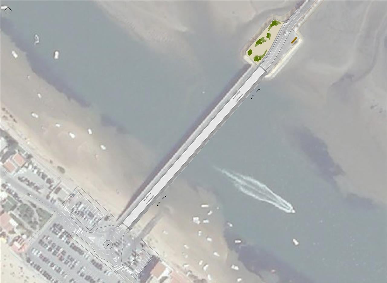Nova ponte da praia de Faro concluída entre o verão e final do próximo ano